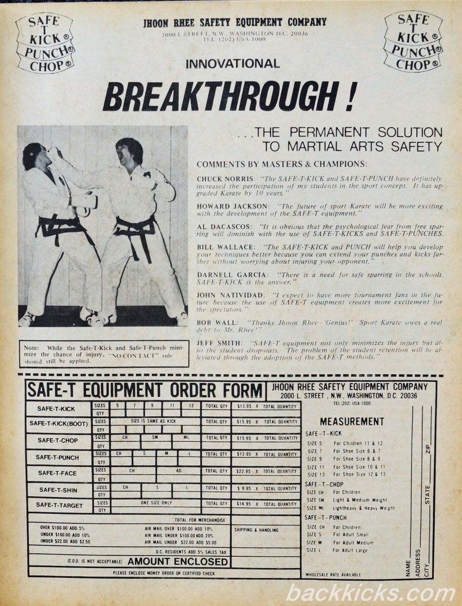 Jhoon Rhee Safety Equipment – Martial Arts Encyclopedia